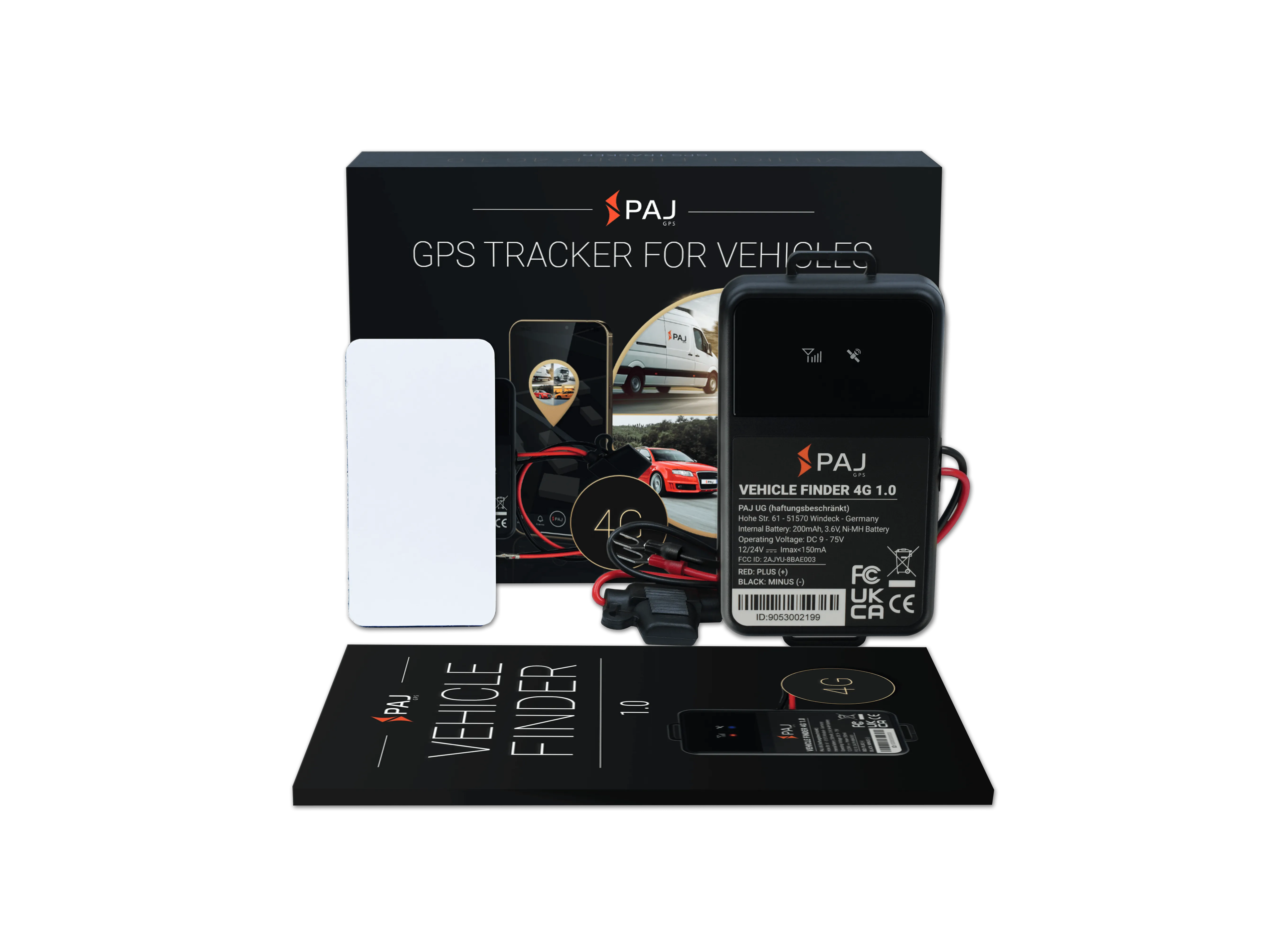 VEHICLE Finder 4G 1.0 hard wired car GPS tracker | PAJ GPS