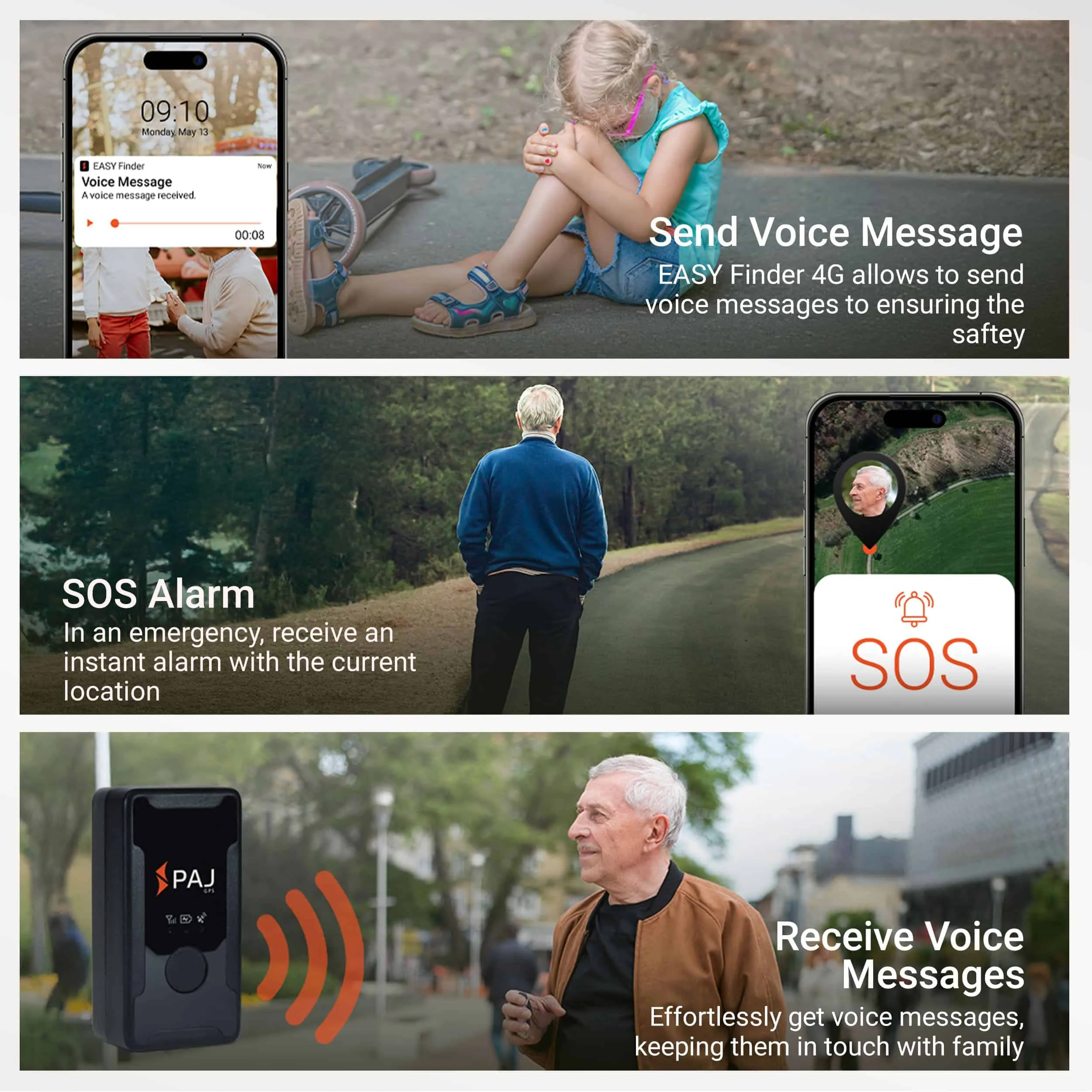 EASY Finder 4G GPS tracker for people and objects | PAJ GPS